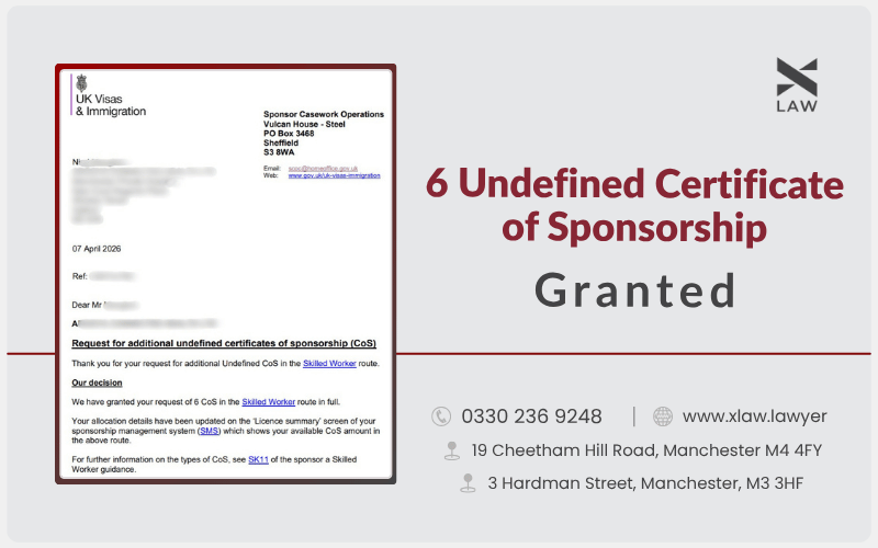 6 Undefined Certificates of Sponsorship Granted